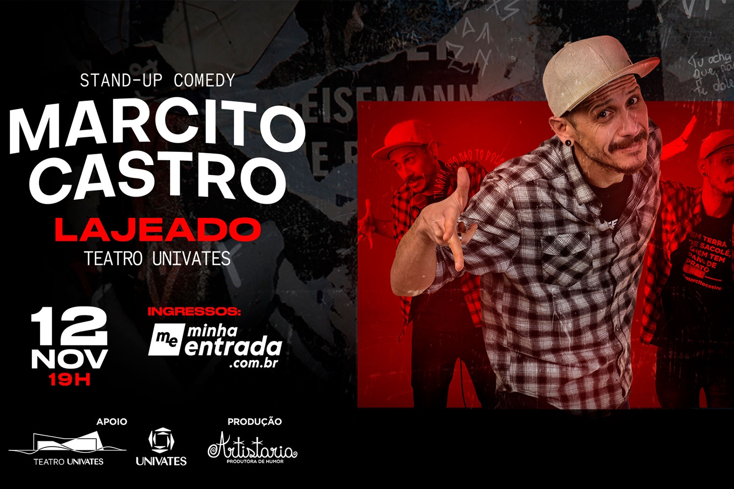 Marcito Castro estará no Teatro Univates no próximo domingo